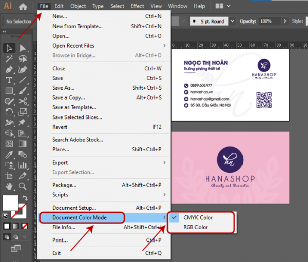 Cách chuyển hệ màu trong illustrator đơn giản nhất - RGB, CMYK