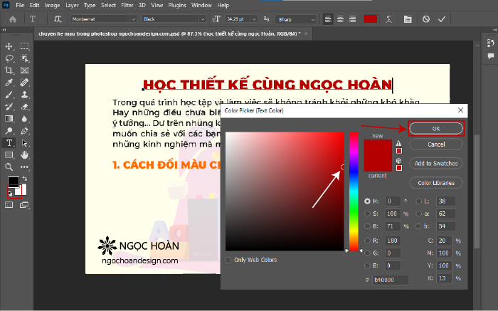 Top 3 Cách đổi màu chữ trong Photoshop đơn giản, nhanh chóng